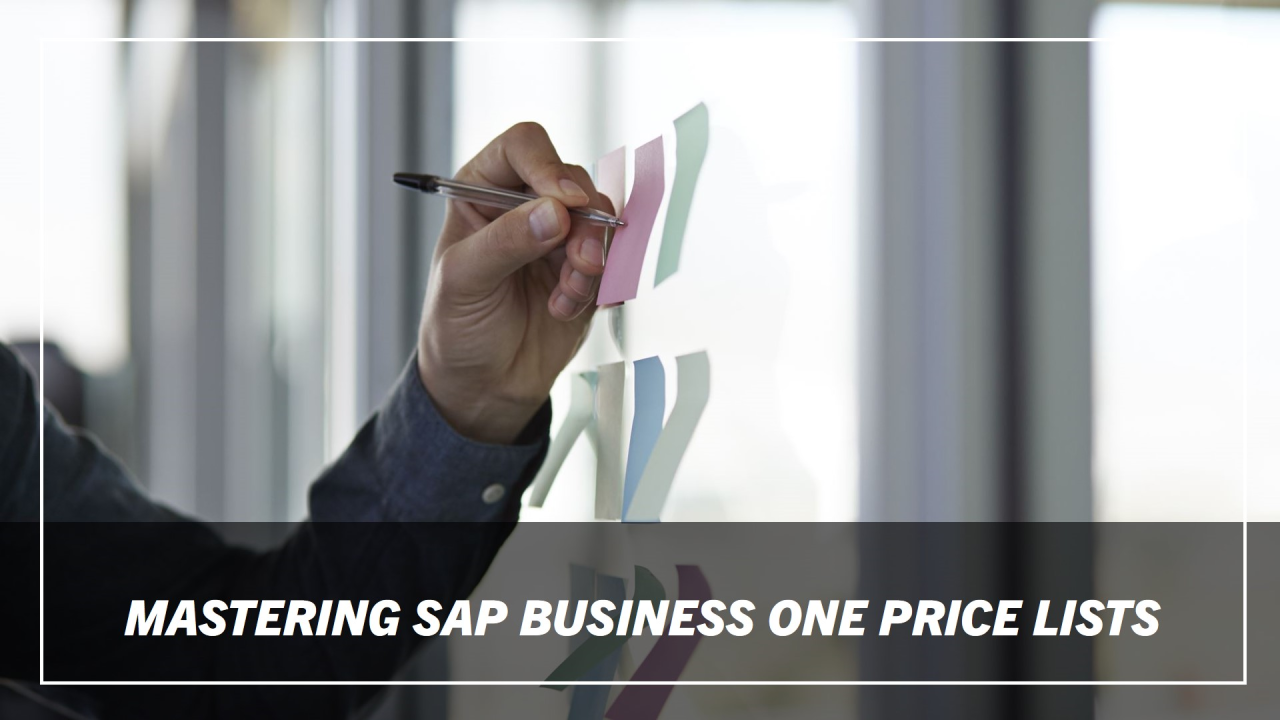 Understanding Price Lists in SAP Business One: A Comprehensive Guide Understanding Price Lists in SAP Business One: A Comprehensive Guide