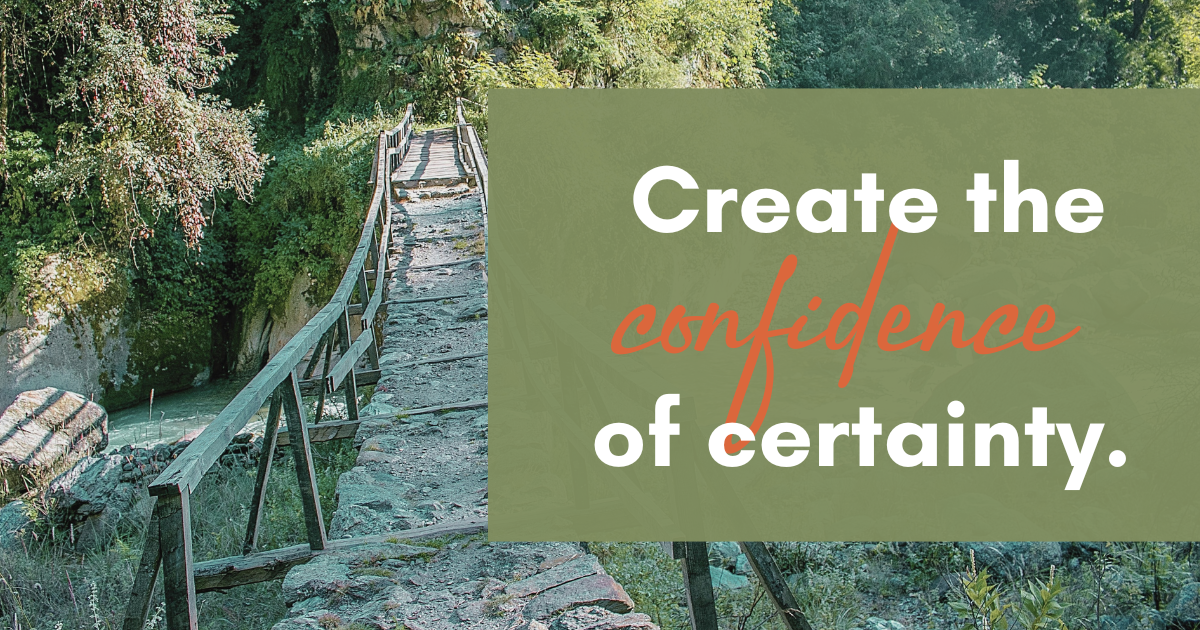 Creating the confidence of certainty in a world of uncertainty. Creating the confidence of certainty in a world of uncertainty.