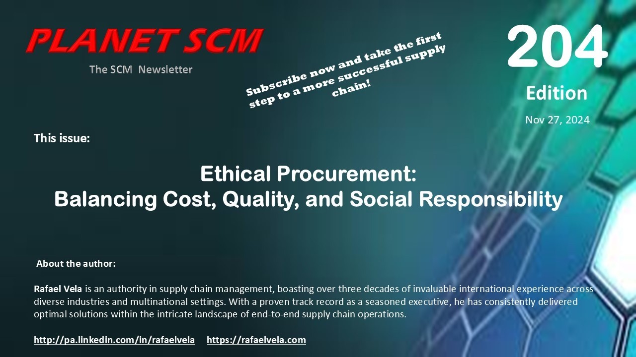 Ethical Procurement: Balancing Cost, Quality, and Social Responsibility Ethical Procurement: Balancing Cost, Quality, and Social Responsibility