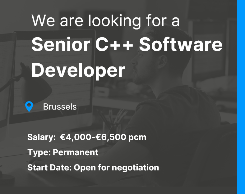 SENIOR EMBEDDED SOFTWARE ENGINEER – WEST FLANDERS SENIOR EMBEDDED SOFTWARE ENGINEER – WEST FLANDERS