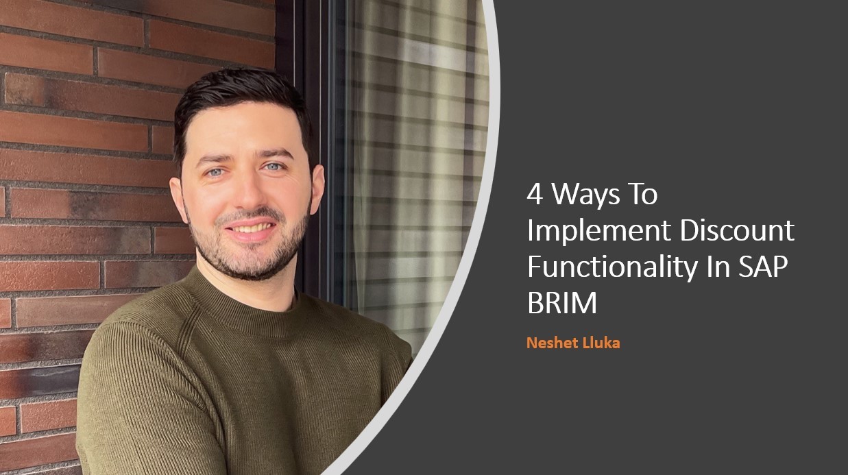 4 Ways To Implement Discount Functionality in SAP BRIM 4 Ways To Implement Discount Functionality in SAP BRIM