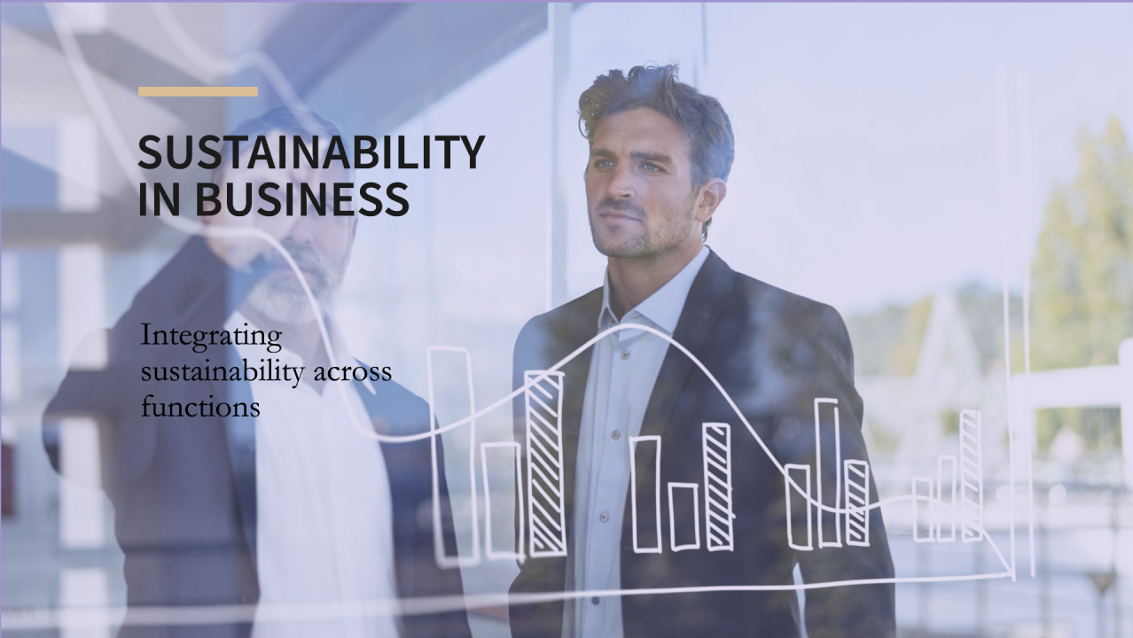 Integrating Sustainability Across Business Functions: A Strategic ... Integrating Sustainability Across Business Functions: A Strategic ...