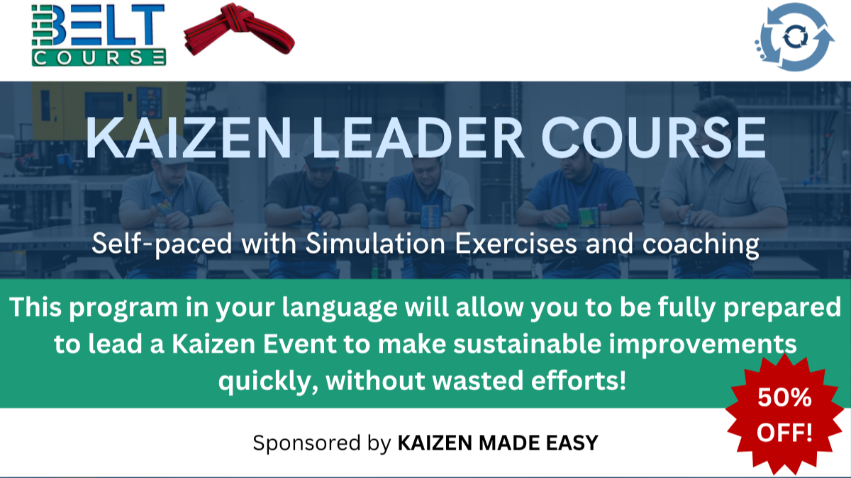 Kaizen Leader Coaching Program | Lead Kaizen Events! Kaizen Leader Coaching Program | Lead Kaizen Events!