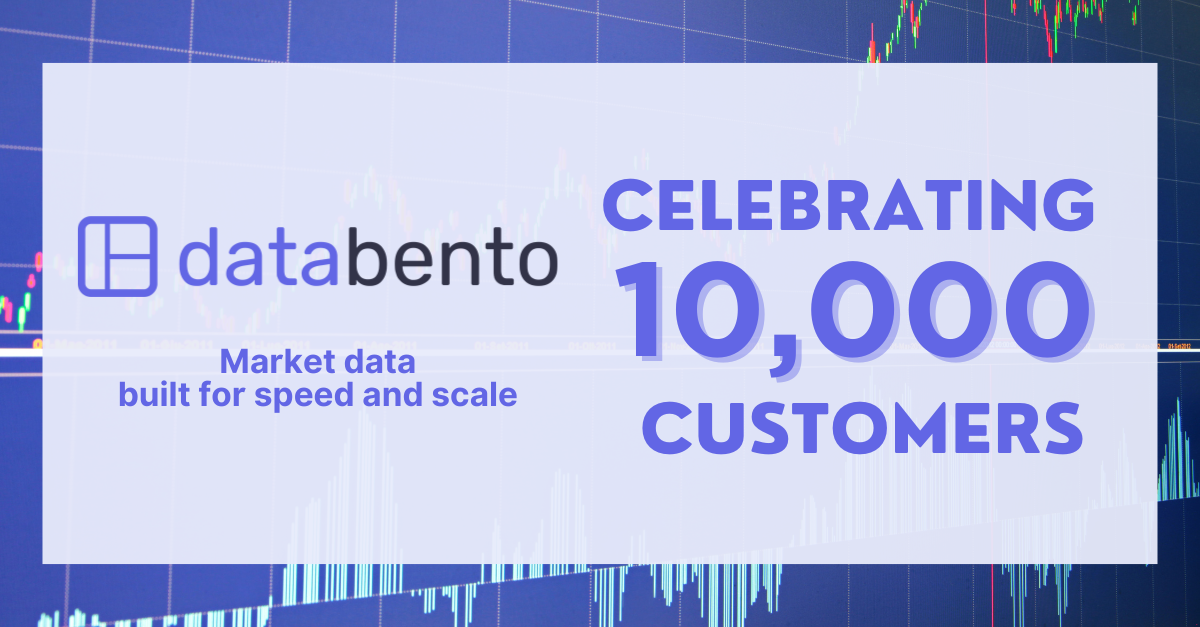 Databento Surpasses 10,000 Users Databento Surpasses 10,000 Users
