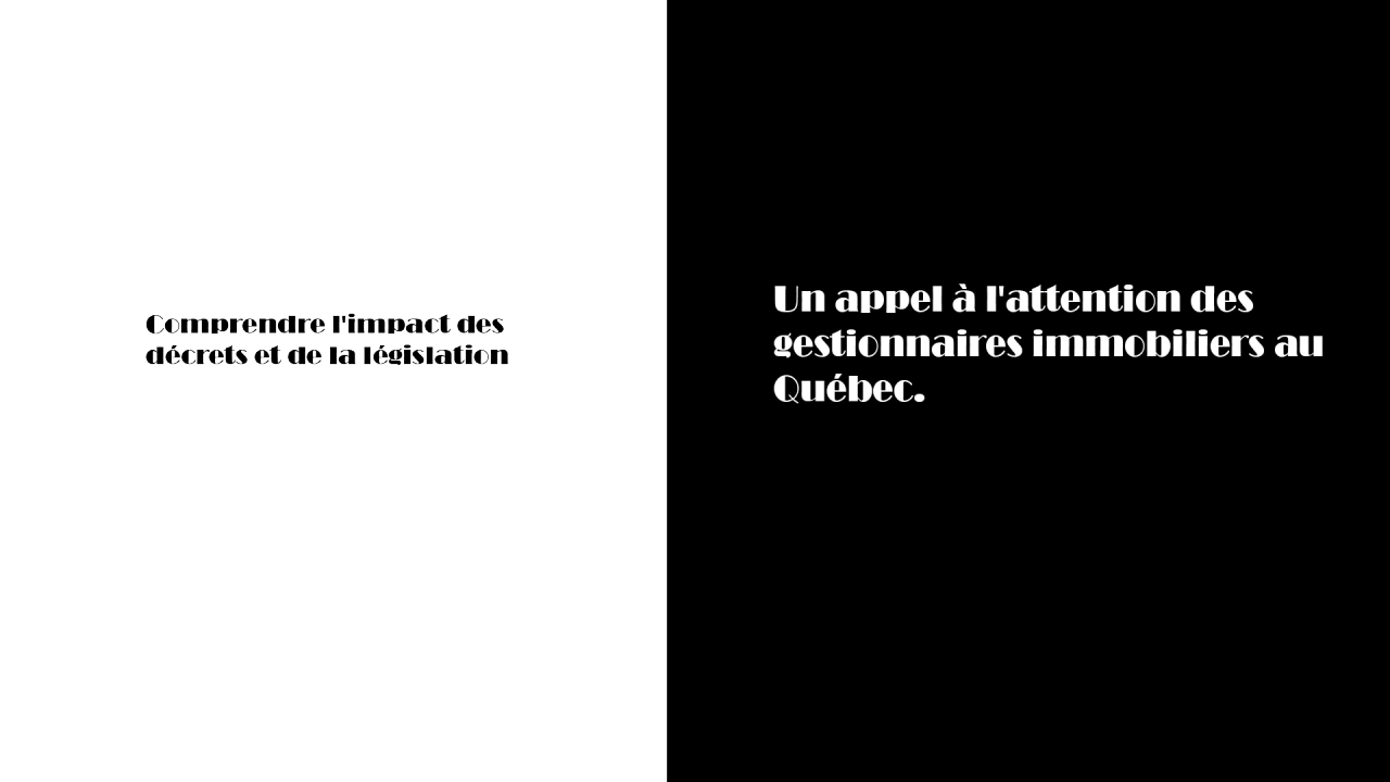 Comprendre l'impact des décrets et de la législation : Un appel à l ... Comprendre l'impact des décrets et de la législation : Un appel à l ...