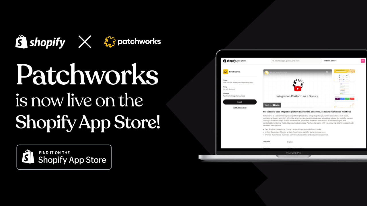 Patchworks is now live on the Shopify App Store! Patchworks is now live on the Shopify App Store!