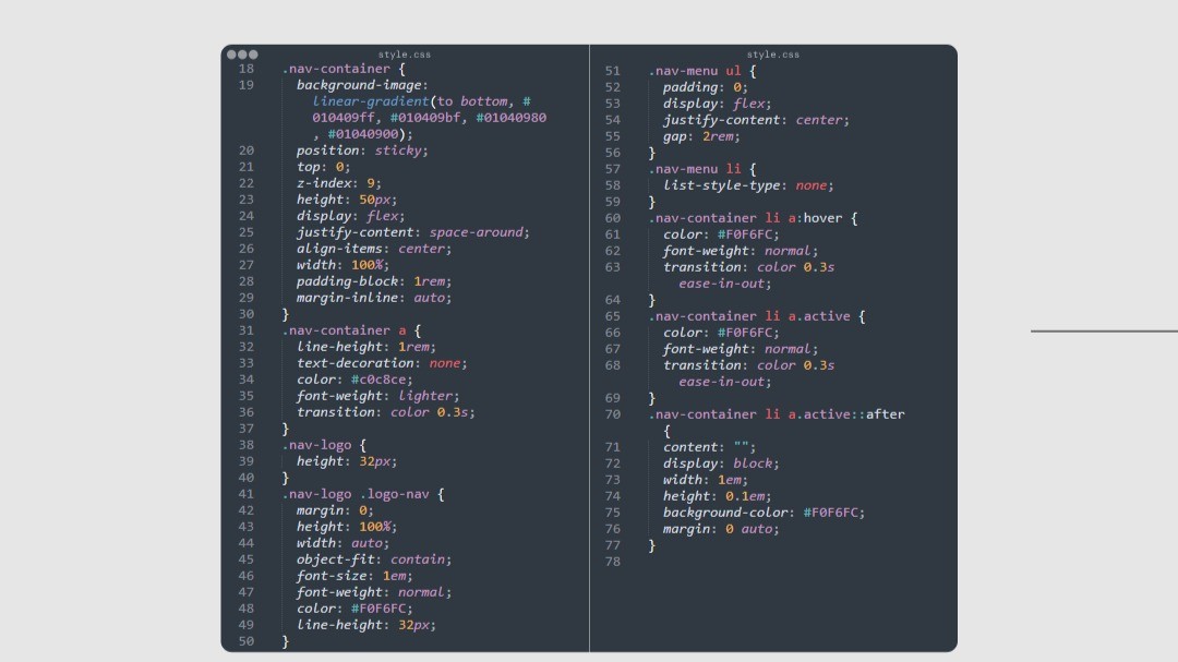 Code Of The Day - CSS Navigation styling Code Of The Day - CSS Navigation styling