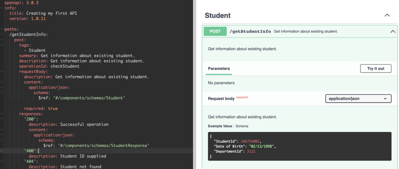 Creating your first API Creating your first API