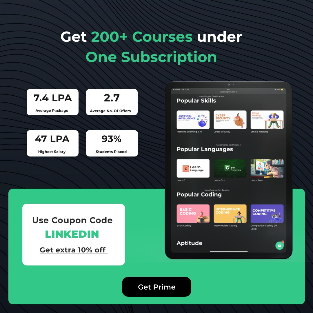 PrepInsta on LinkedIn: PrepInsta Prime PrepInsta on LinkedIn: PrepInsta Prime