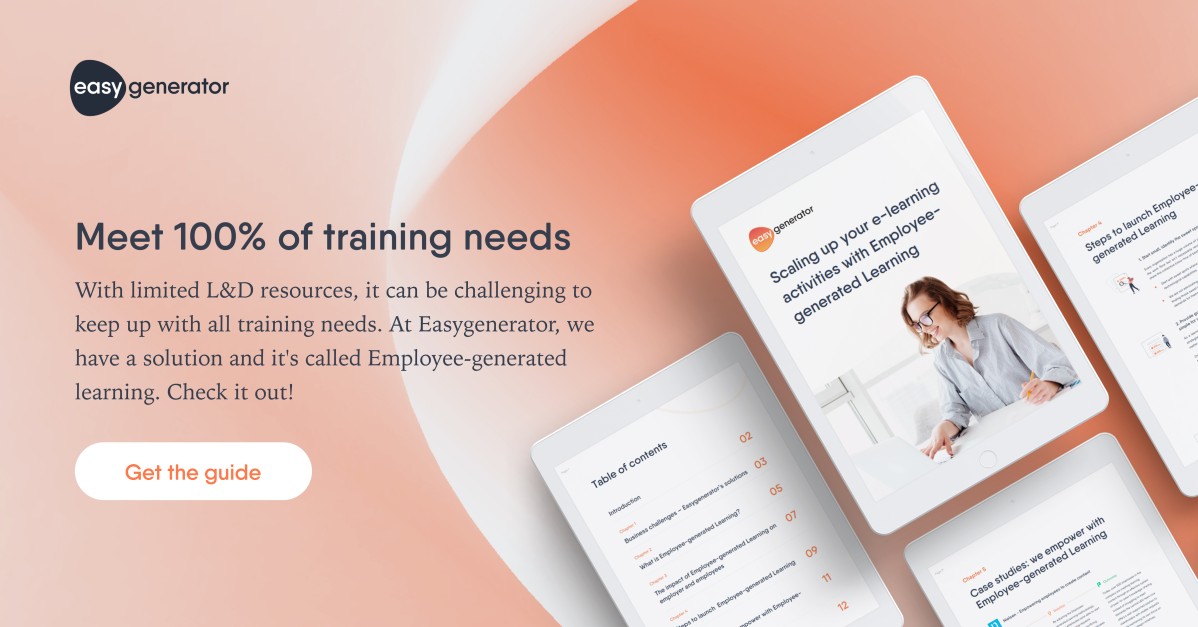 Easygenerator on LinkedIn: Is your L&D team spread too thin trying to ... Easygenerator on LinkedIn: Is your L&D team spread too thin trying to ...