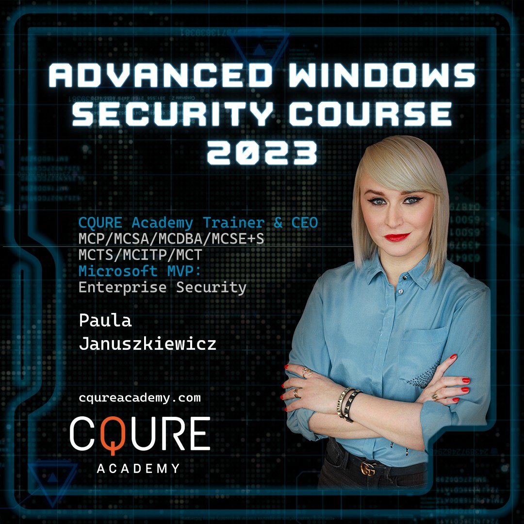 CQURE Academy on LinkedIn: Advanced Windows Security Course for 2023 CQURE Academy on LinkedIn: Advanced Windows Security Course for 2023