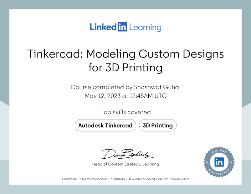 Shashwat Guha on LinkedIn: Certificate of Completion Shashwat Guha on LinkedIn: Certificate of Completion