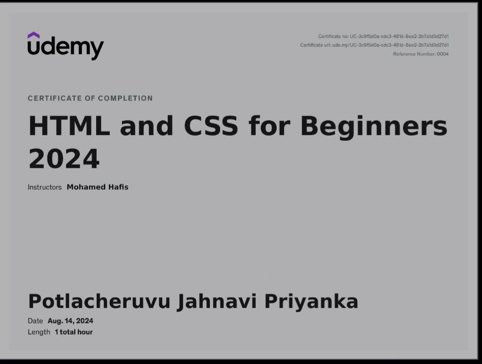 Jahnavi Priyanka Potlacheruvu on LinkedIn: #udemy #html #html5 #css Jahnavi Priyanka Potlacheruvu on LinkedIn: #udemy #html #html5 #css