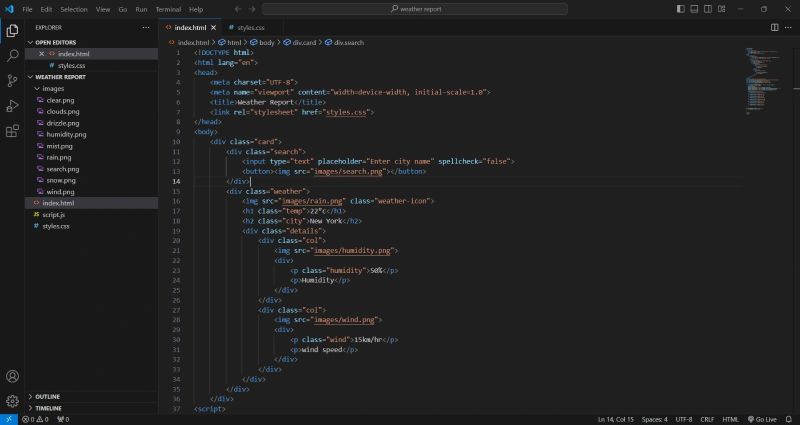 Harini M on LinkedIn: #html #css #javascript #weatherwebsite #bharatintern Harini M on LinkedIn: #html #css #javascript #weatherwebsite #bharatintern