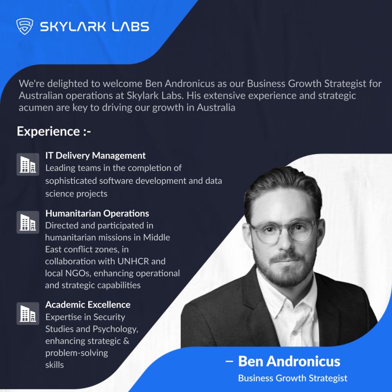 Skylark Labs on LinkedIn: #newhire #welcomeben #skylarkteam # ... Skylark Labs on LinkedIn: #newhire #welcomeben #skylarkteam # ...