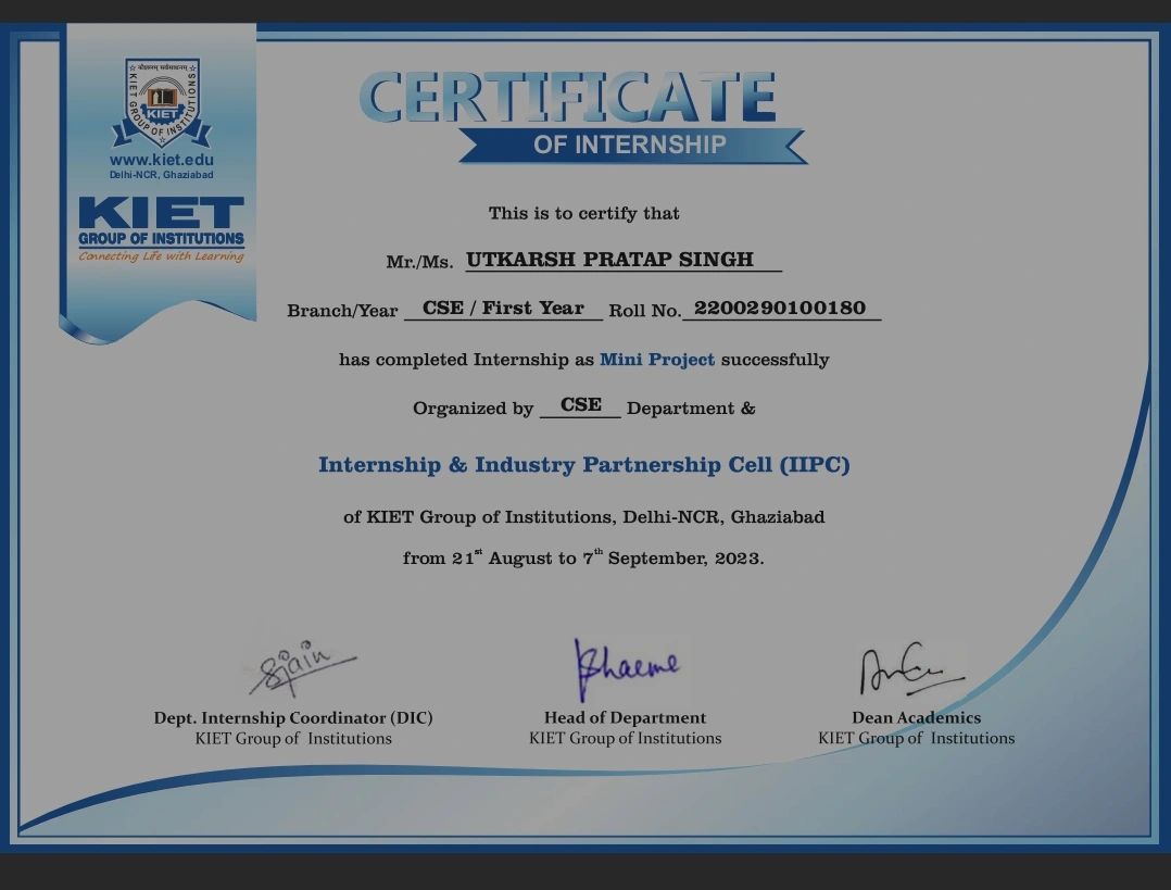 Utkarsh Pratap Singh on LinkedIn: #miniproject #webdevelopment #kiet Utkarsh Pratap Singh on LinkedIn: #miniproject #webdevelopment #kiet