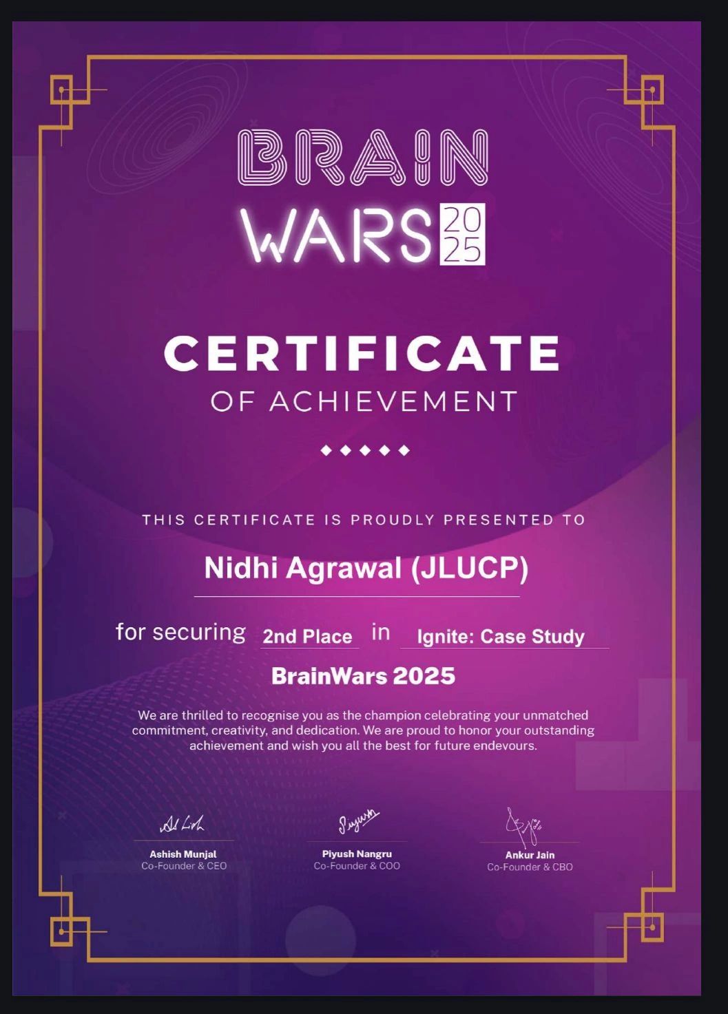 #brainwars2025 #casestudychampion #problemsolving #innovation… | Nidhi ... #brainwars2025 #casestudychampion #problemsolving #innovation… | Nidhi ...