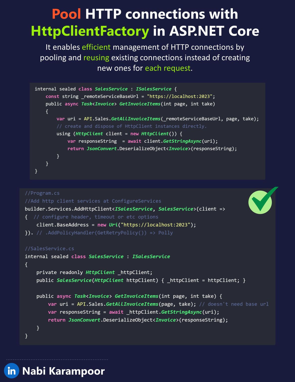 Nabi Karampour در LinkedIn: #csharp #aspnetcore #csharpdeveloper # ... Nabi Karampour در LinkedIn: #csharp #aspnetcore #csharpdeveloper # ...