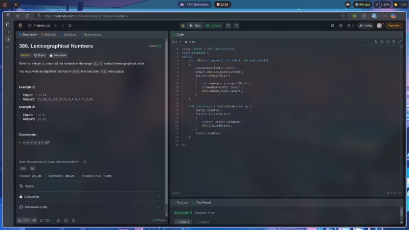 #leetcode #algorithm #lexicographicalorder #dfs #softwareengineering ... #leetcode #algorithm #lexicographicalorder #dfs #softwareengineering ...