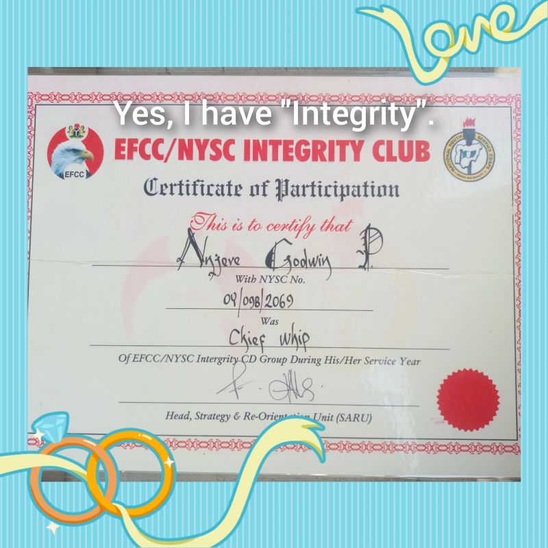 GODWIN PROMISE C. N on LinkedIn: I value integrity so much. Yes, I have ... GODWIN PROMISE C. N on LinkedIn: I value integrity so much. Yes, I have ...