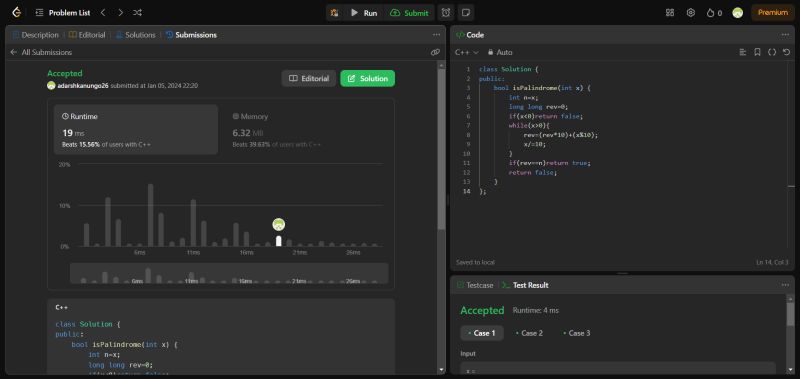 Day 4 of #100DaysOfCode: Palindrome Number Problem Solving | Adarsh ... Day 4 of #100DaysOfCode: Palindrome Number Problem Solving | Adarsh ...