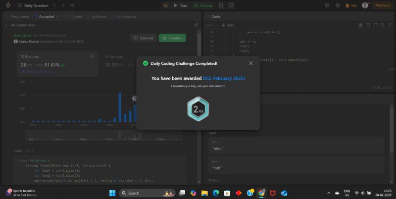 #day144 #codechallenge #dsa #leetcode #linkedin #c | Saurav Poddar #day144 #codechallenge #dsa #leetcode #linkedin #c | Saurav Poddar