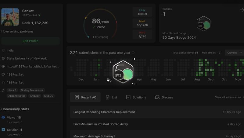 Sanket Kamble on LinkedIn: #leetcode #neetcode #codingjourney # ... Sanket Kamble on LinkedIn: #leetcode #neetcode #codingjourney # ...