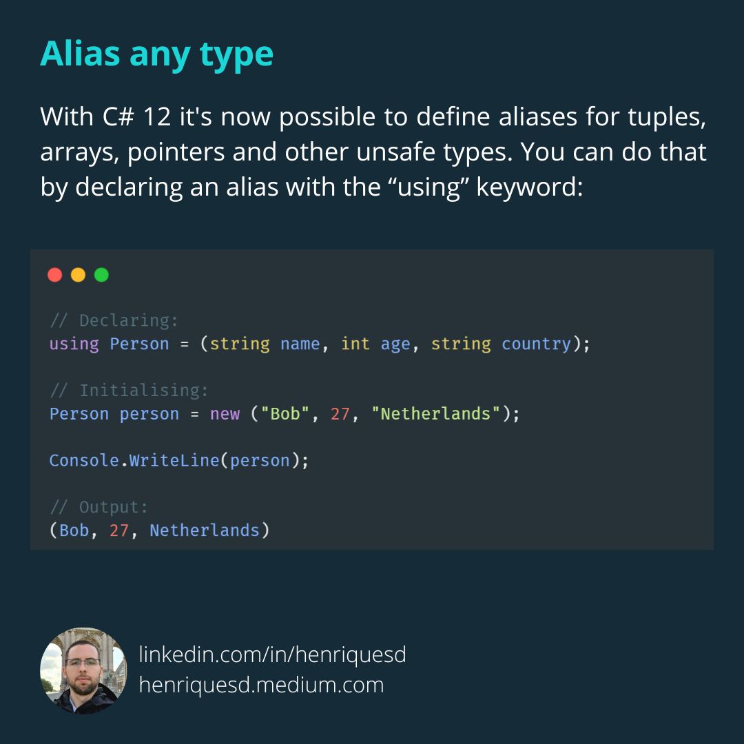 #dotnet #dotnet8 #csharp #csharp12 #aliasanytype #development ... #dotnet #dotnet8 #csharp #csharp12 #aliasanytype #development ...