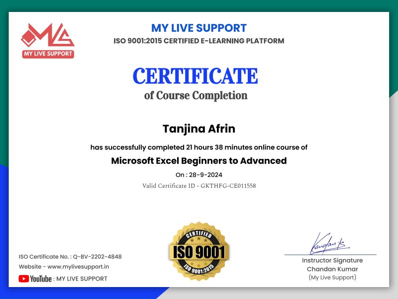 Tanjina Afrin on LinkedIn: #excelcertified #productivityboost #excel # ... Tanjina Afrin on LinkedIn: #excelcertified #productivityboost #excel # ...