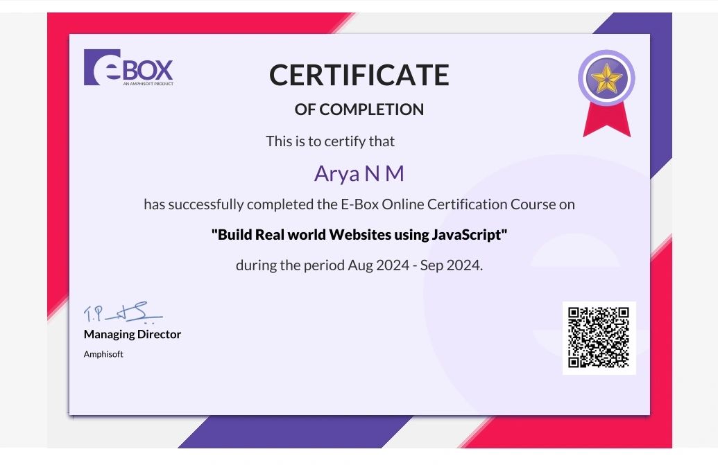 ARYA N M on LinkedIn: #javascript #webdevelopment #codingjourney # ... ARYA N M on LinkedIn: #javascript #webdevelopment #codingjourney # ...