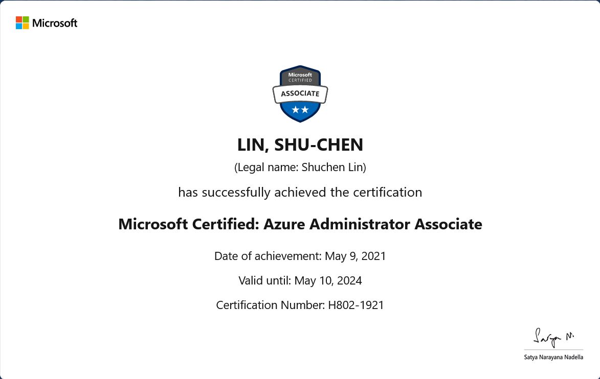 I passed Microsoft Azure Administrator AZ-104 Recertification Exam ... I passed Microsoft Azure Administrator AZ-104 Recertification Exam ...