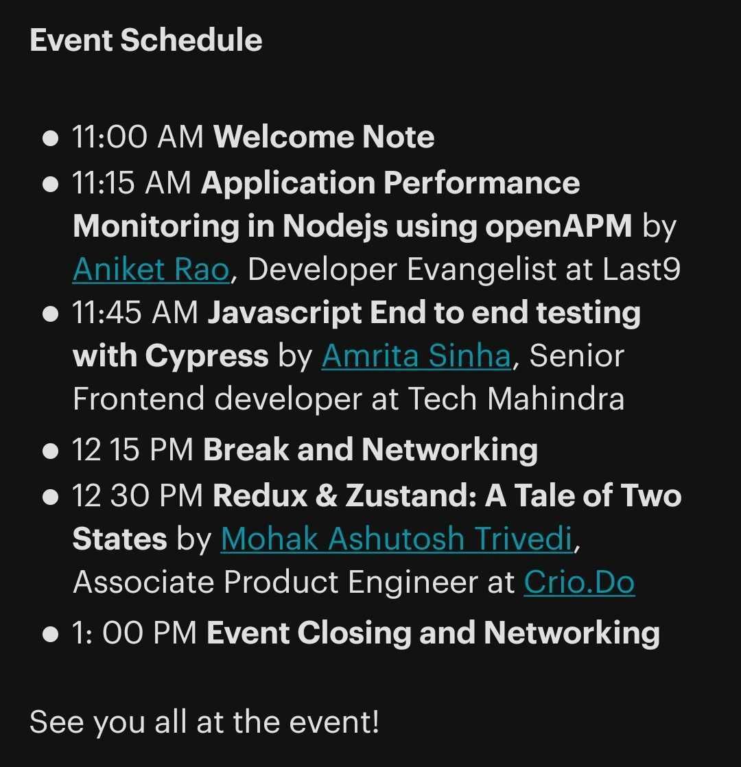 Mohak Trivedi on LinkedIn: #techtalk #jslovers #community Mohak Trivedi on LinkedIn: #techtalk #jslovers #community