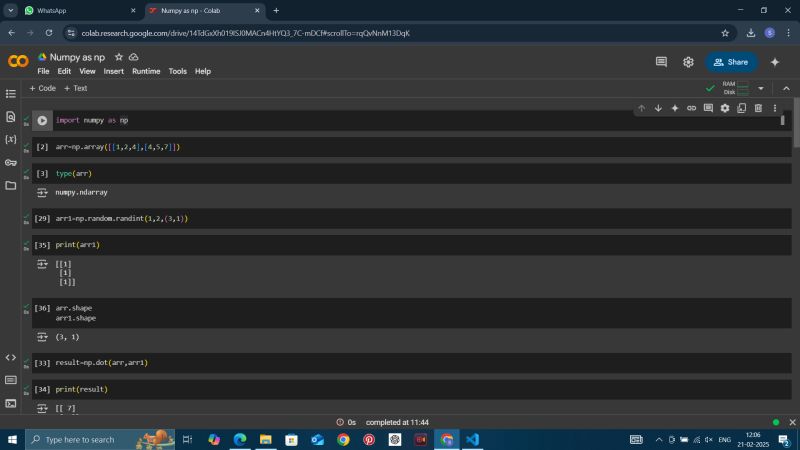 #python #numpy #datascience #googlecolab #machinelearning | SATHA NAGA ... #python #numpy #datascience #googlecolab #machinelearning | SATHA NAGA ...