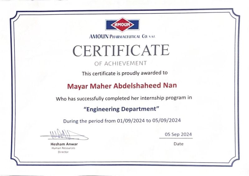 Mayar Maher on LinkedIn: I recently completed an incredible internship ... Mayar Maher on LinkedIn: I recently completed an incredible internship ...