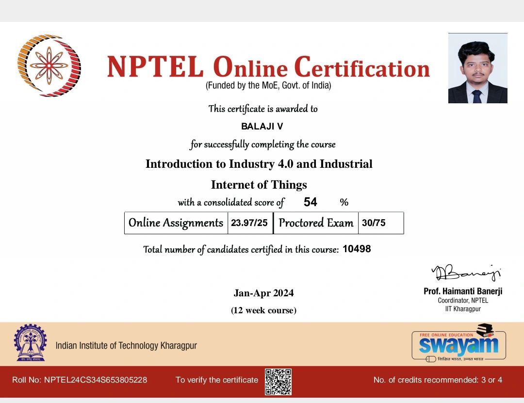 BALAJI V on LinkedIn: #inkedin #nptel BALAJI V on LinkedIn: #inkedin #nptel