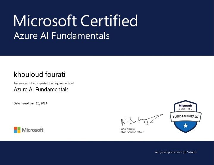 Khouloud Fourati on LinkedIn: #ai #opportunity #success #microsoft #azure Khouloud Fourati on LinkedIn: #ai #opportunity #success #microsoft #azure