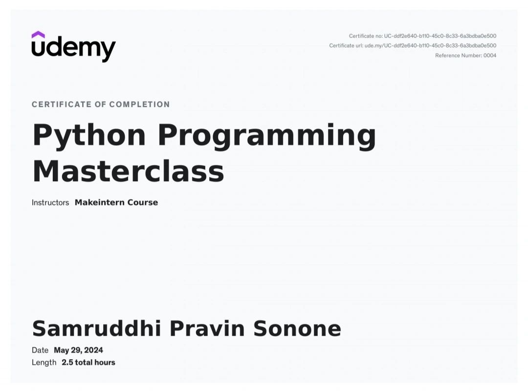 Samruddhi Sonone on LinkedIn: #python #programming #continuouslearning ... Samruddhi Sonone on LinkedIn: #python #programming #continuouslearning ...