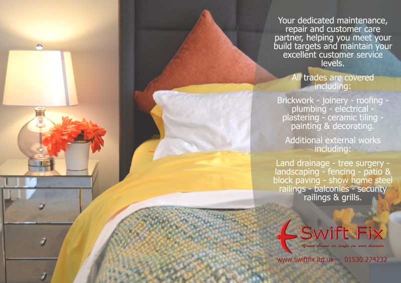 Swift Fix can look after any type of property, inside and out. Our ... Swift Fix can look after any type of property, inside and out. Our ...