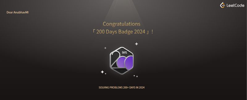 Anubhav Mishra on LinkedIn: #leetcode #milestone #codingjourney # ... Anubhav Mishra on LinkedIn: #leetcode #milestone #codingjourney # ...