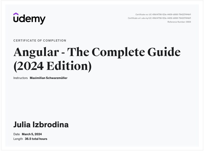 Julia Izbrodina on LinkedIn: #angular #certification #webdevelopment Julia Izbrodina on LinkedIn: #angular #certification #webdevelopment