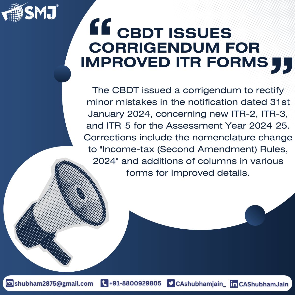 #news #updates #cbdt #smj #linkedinforcreators #linkedin | CA Shubham Jain #news #updates #cbdt #smj #linkedinforcreators #linkedin | CA Shubham Jain