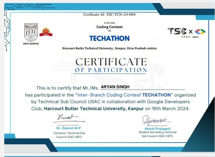 Aryan Singh on LinkedIn: #technicalsubcouncilhbtu#coding#gdsc Aryan Singh on LinkedIn: #technicalsubcouncilhbtu#coding#gdsc
