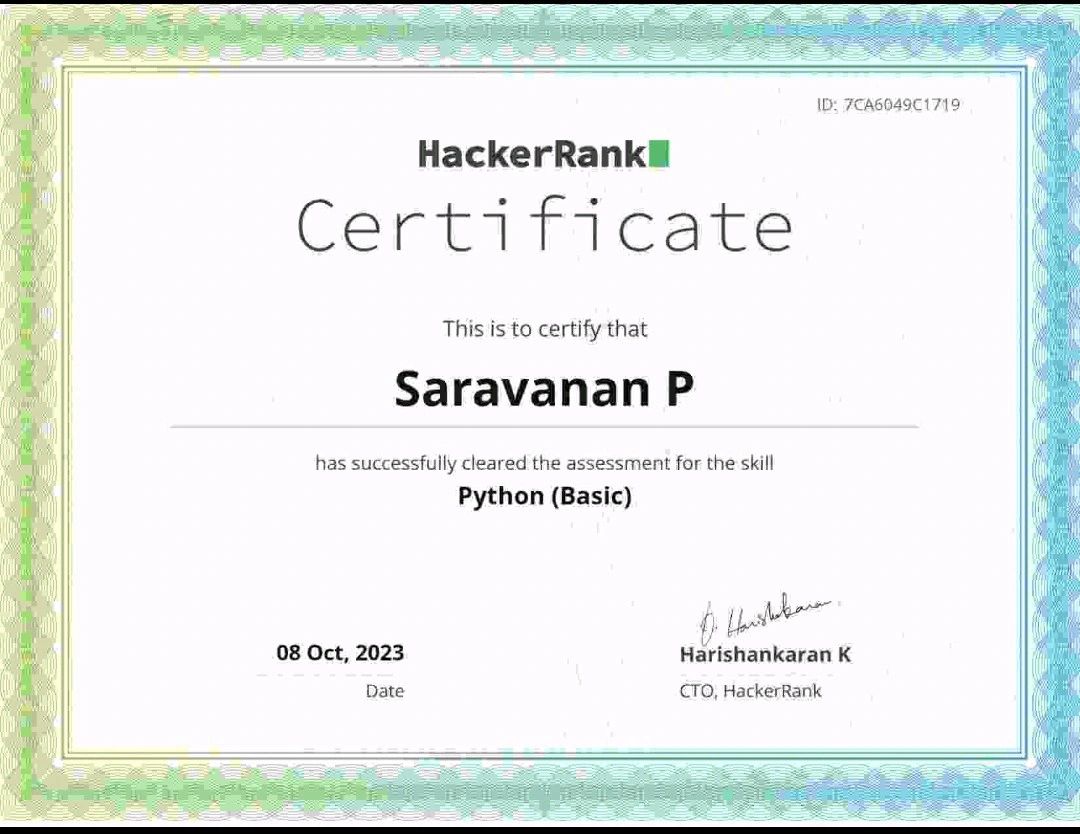 Saravanan P on LinkedIn: #hackerrank #python #programming # ... Saravanan P on LinkedIn: #hackerrank #python #programming # ...