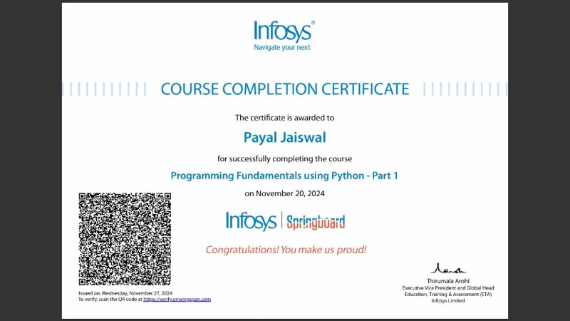 Payal Jaiswal on LinkedIn: #python #programming #tech #coding # ... Payal Jaiswal on LinkedIn: #python #programming #tech #coding # ...
