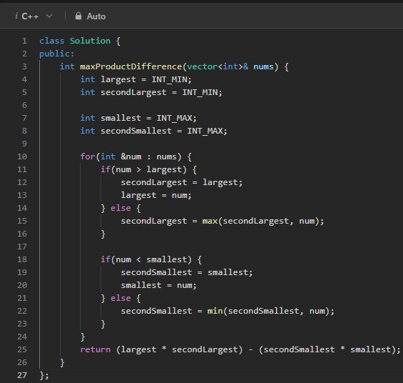 LeetCode Daily Challenge: Maximum Product Difference Between Two Pairs ... LeetCode Daily Challenge: Maximum Product Difference Between Two Pairs ...