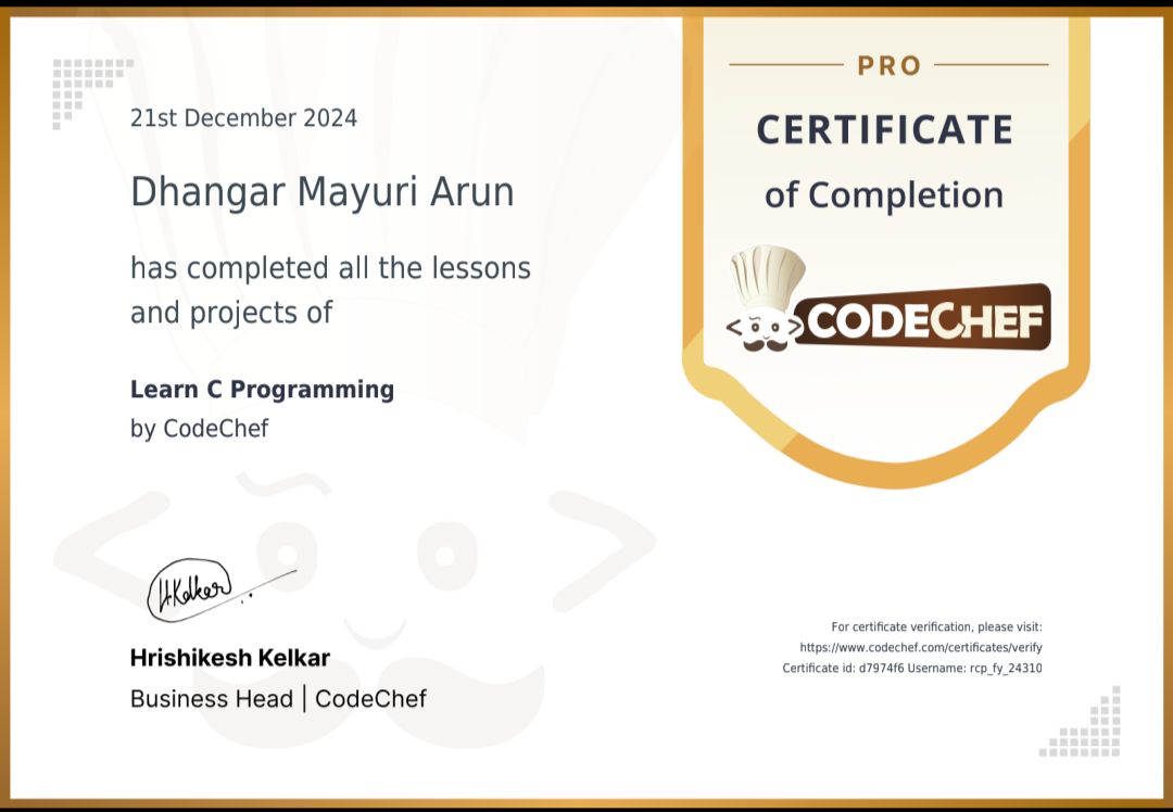 #codechef #cprogramming #programmingcertification #learning… | Mayuri ... #codechef #cprogramming #programmingcertification #learning… | Mayuri ...