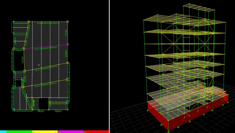 Steel Project- Y axis: Concentrically Bracing Frame+ Simple Frame, X ... Steel Project- Y axis: Concentrically Bracing Frame+ Simple Frame, X ...