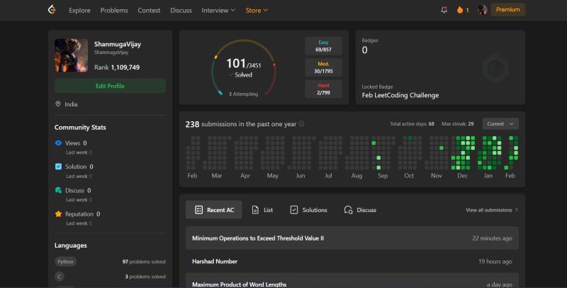 Shanmuga Vijay T on LinkedIn: #leetcode #codingjourney #100problems # ... Shanmuga Vijay T on LinkedIn: #leetcode #codingjourney #100problems # ...