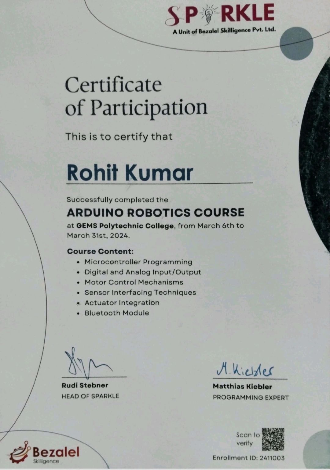 ROHIT KUMAR on LinkedIn: ARDUINO ROBOTICS COURSE ROHIT KUMAR on LinkedIn: ARDUINO ROBOTICS COURSE