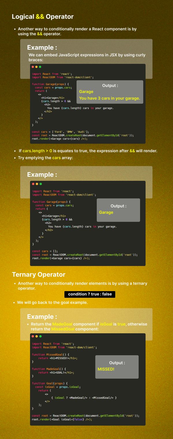 Arun Prasanth ⚡ on LinkedIn: #reactconditionals #react #reactjs # ... Arun Prasanth ⚡ on LinkedIn: #reactconditionals #react #reactjs # ...